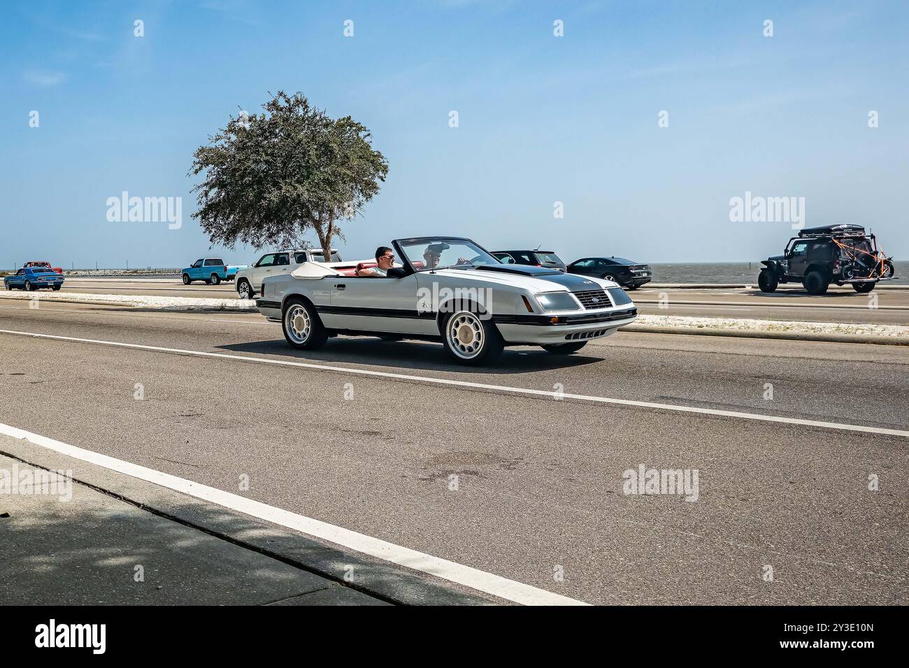 Gulfport, MS - October 04, 2023: Wide angle front corner view of a 1984 ...