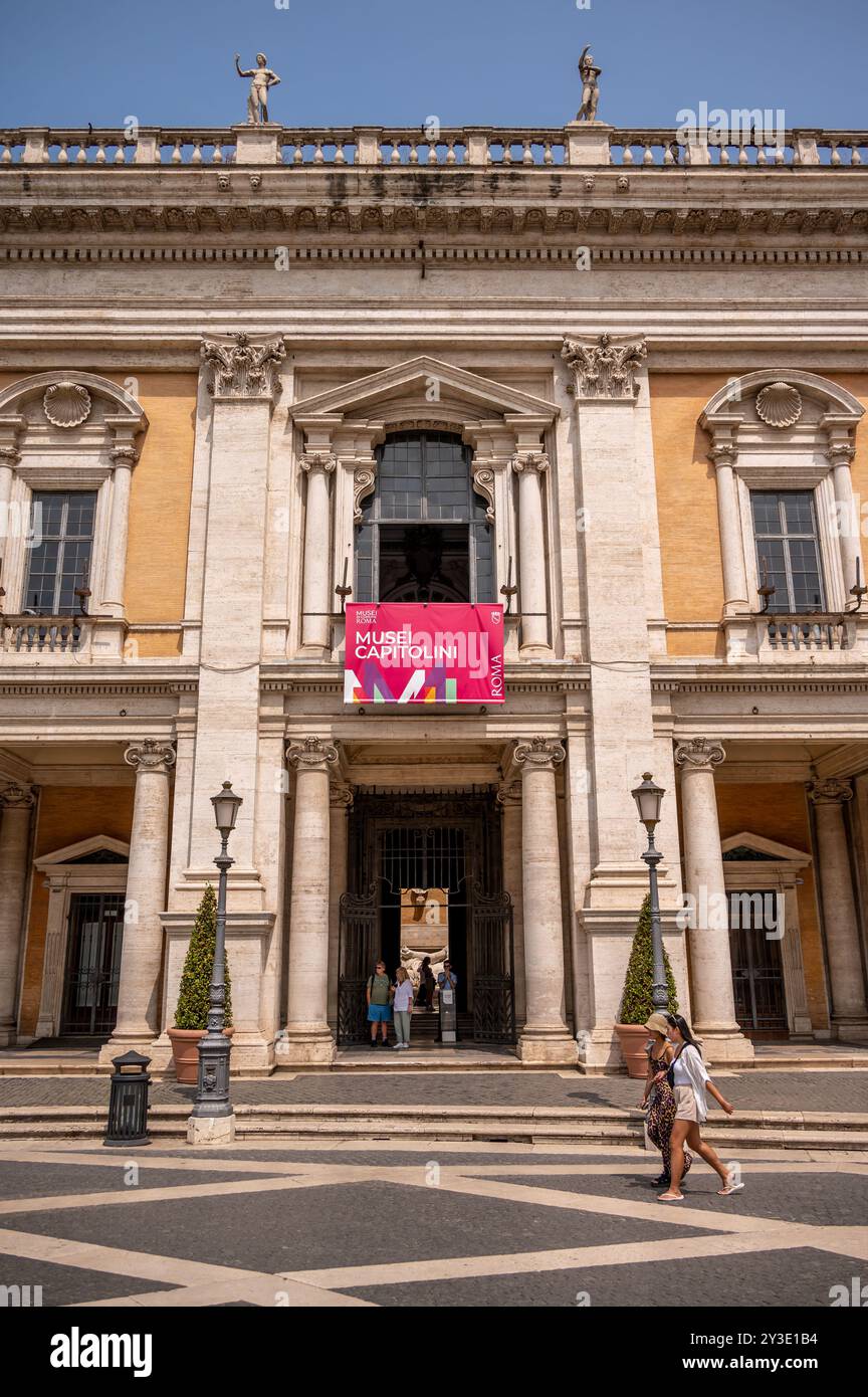 Rome, Italy - August 18, 2024: The Capitoline Museums are a group of ...