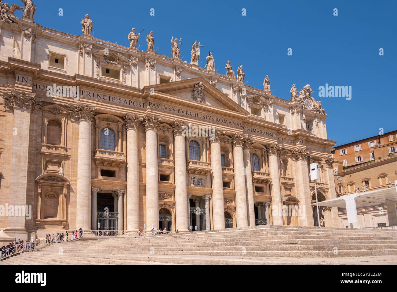 Vatican City: August 12, 2024: Exterior of St. Peter's Basilica Stock ...