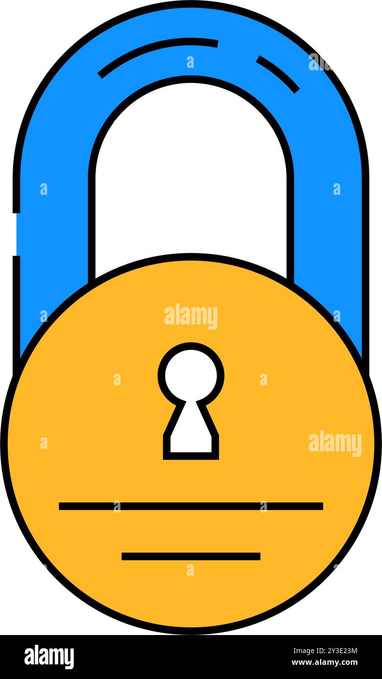 lock close icon color illustration Stock Vector Image & Art - Alamy