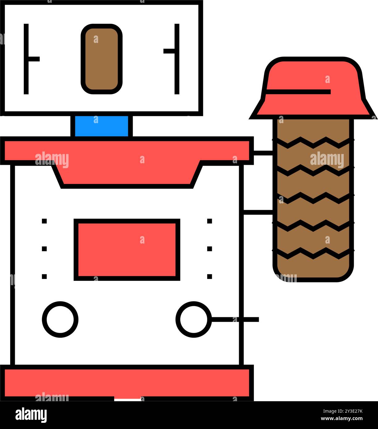 wheel balancing car mechanic icon color illustration Stock Vector Image ...