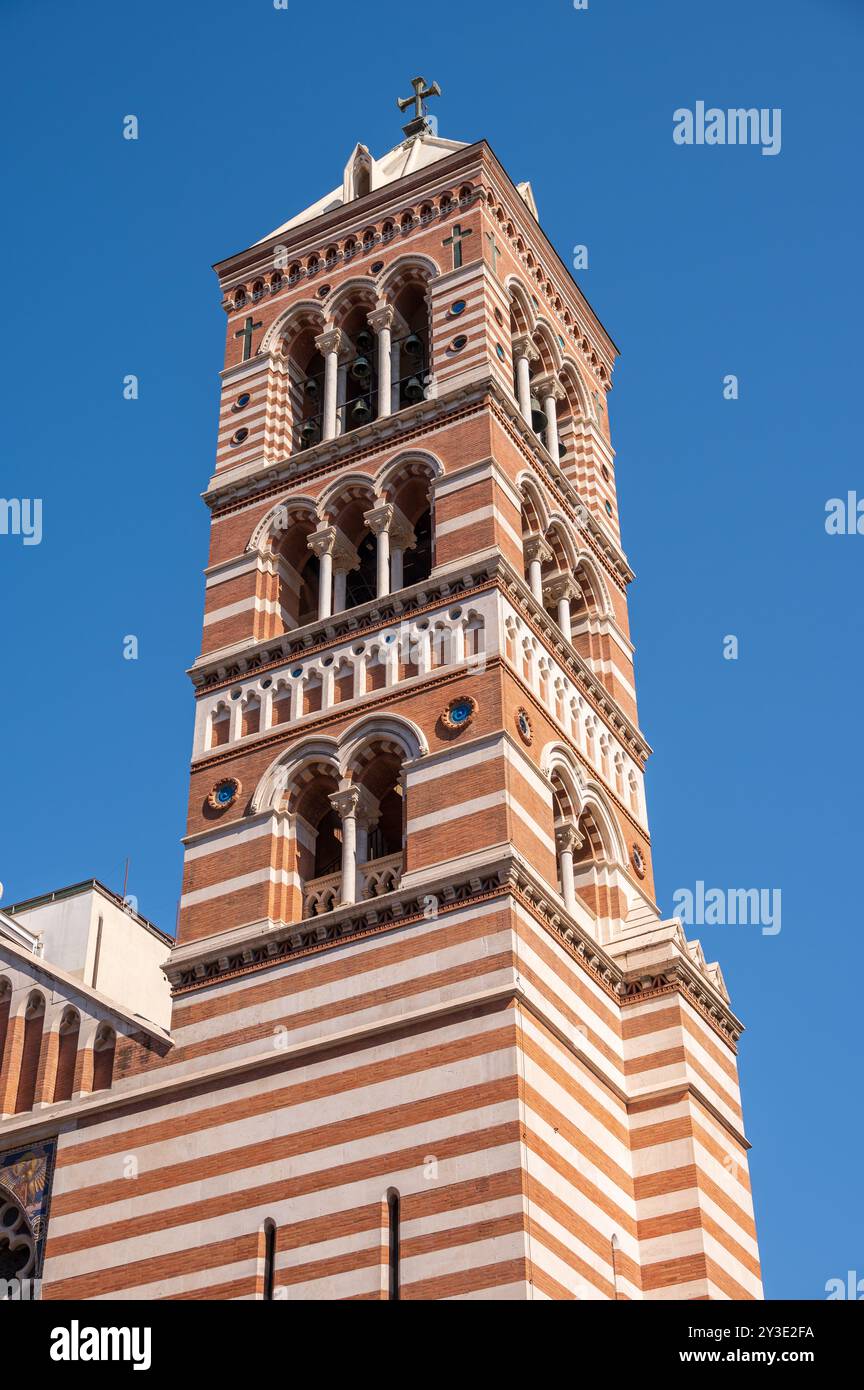 Bell tower of St. Paul's Within the Walls in Rome Stock Photo - Alamy
