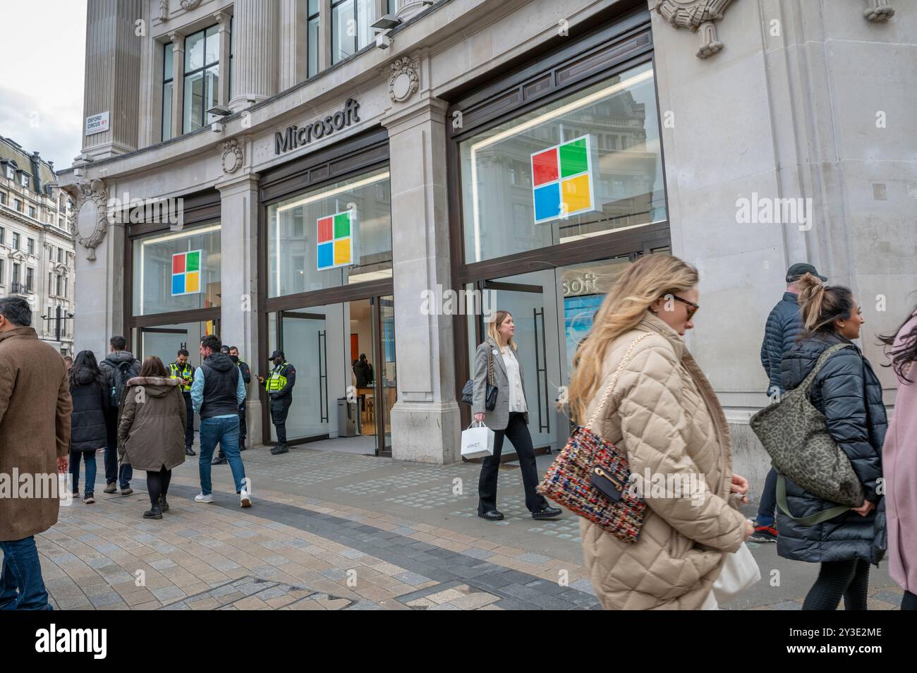 London, UK - March, 23, 2024 : Microsoft store in London. Oxford street ...