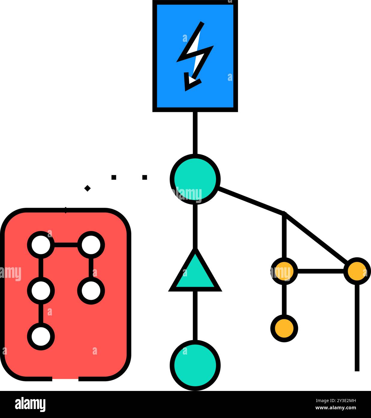 grid connectivity electric icon color illustration Stock Vector Image ...