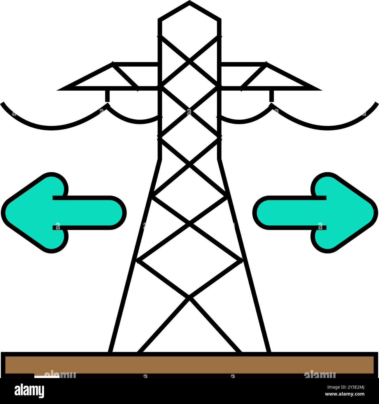 grid expansion electric icon color illustration Stock Vector Image ...