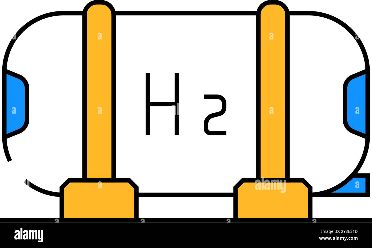 hydrogen tanks energy icon color illustration Stock Vector Image & Art ...