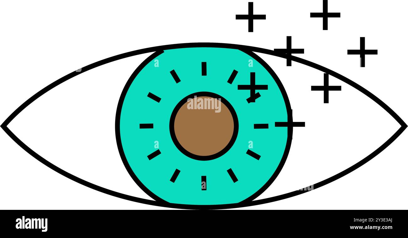 eye tracking ux ui design icon color illustration Stock Vector Image ...