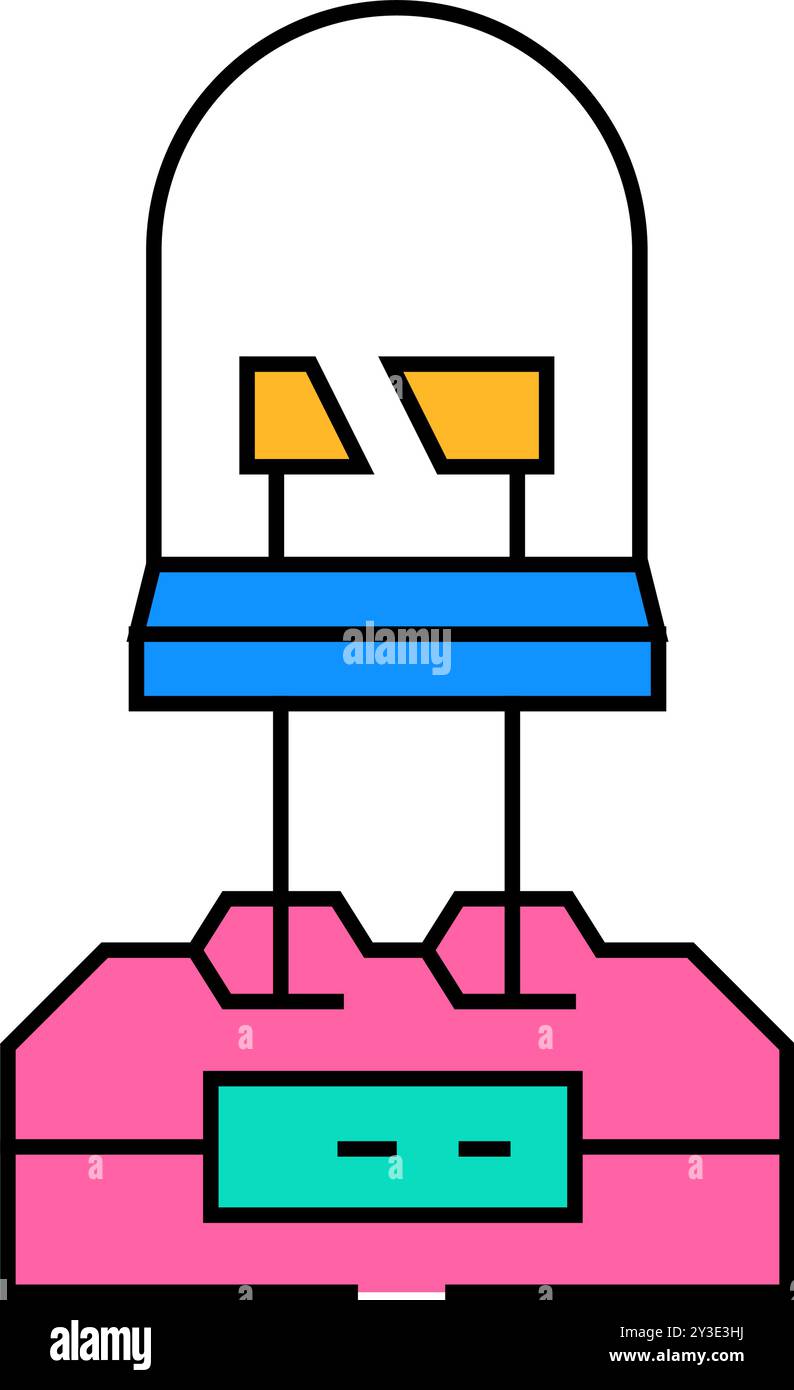 diode testing electronics icon color illustration Stock Vector Image ...