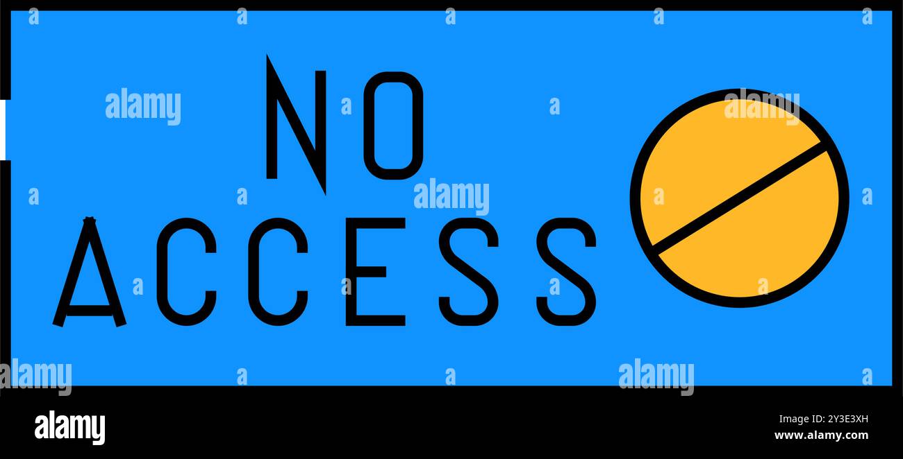 no access icon color illustration Stock Vector Image & Art - Alamy