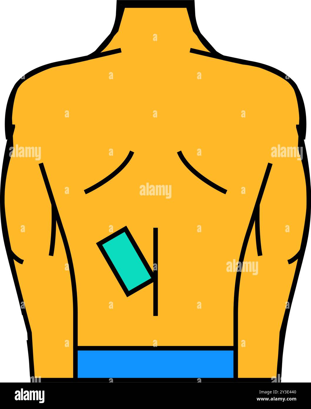 back waxing female icon color illustration Stock Vector Image & Art - Alamy