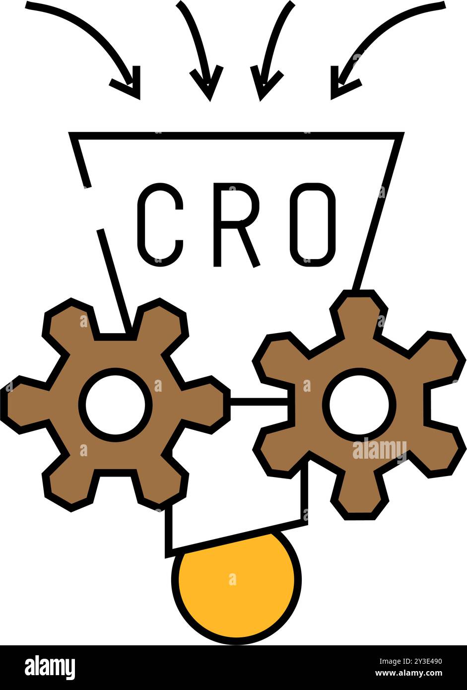 conversion rate optimization cro icon color illustration Stock Vector Image & Art - Alamy