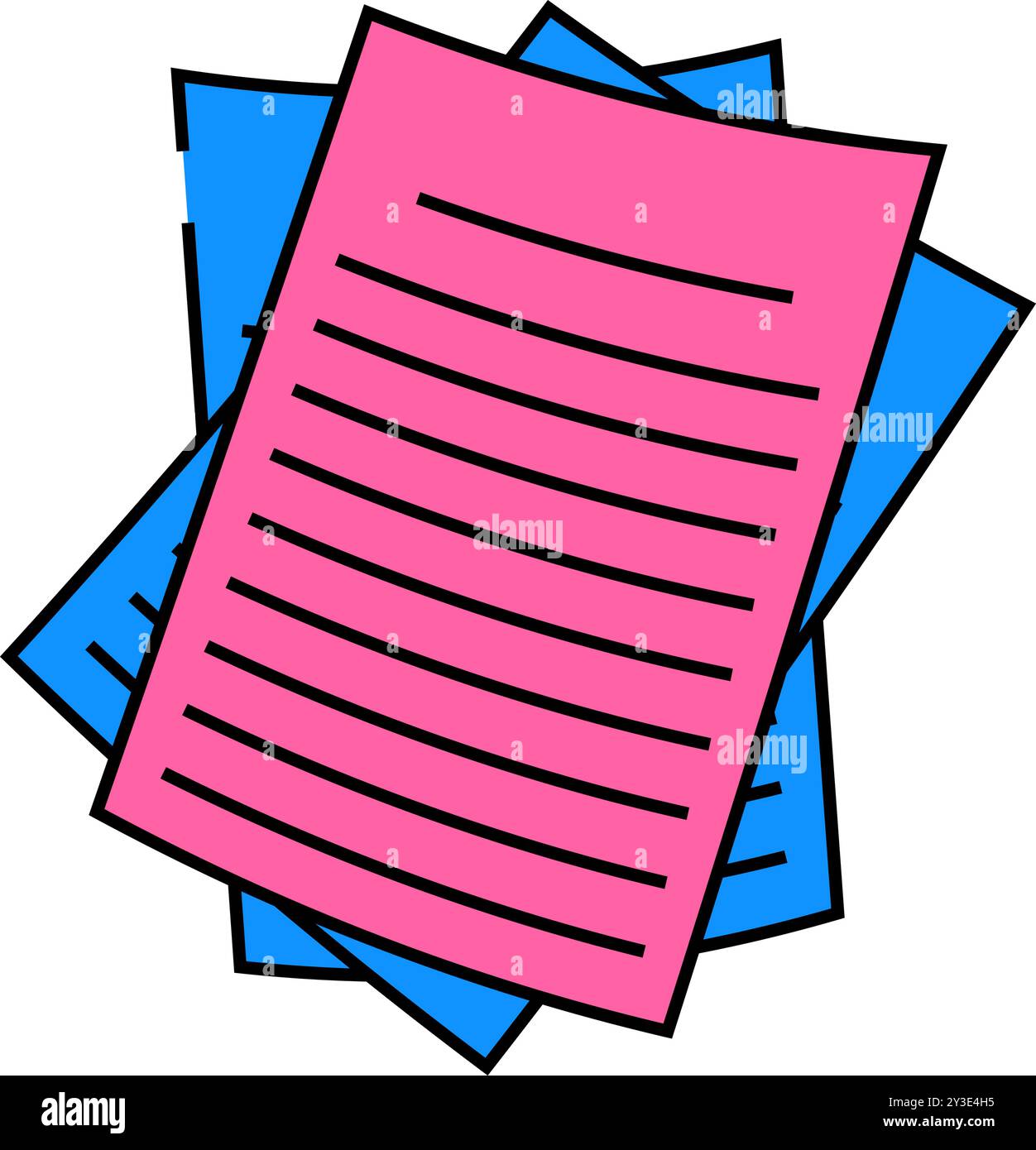 pages stacked list icon color illustration Stock Vector Image & Art - Alamy