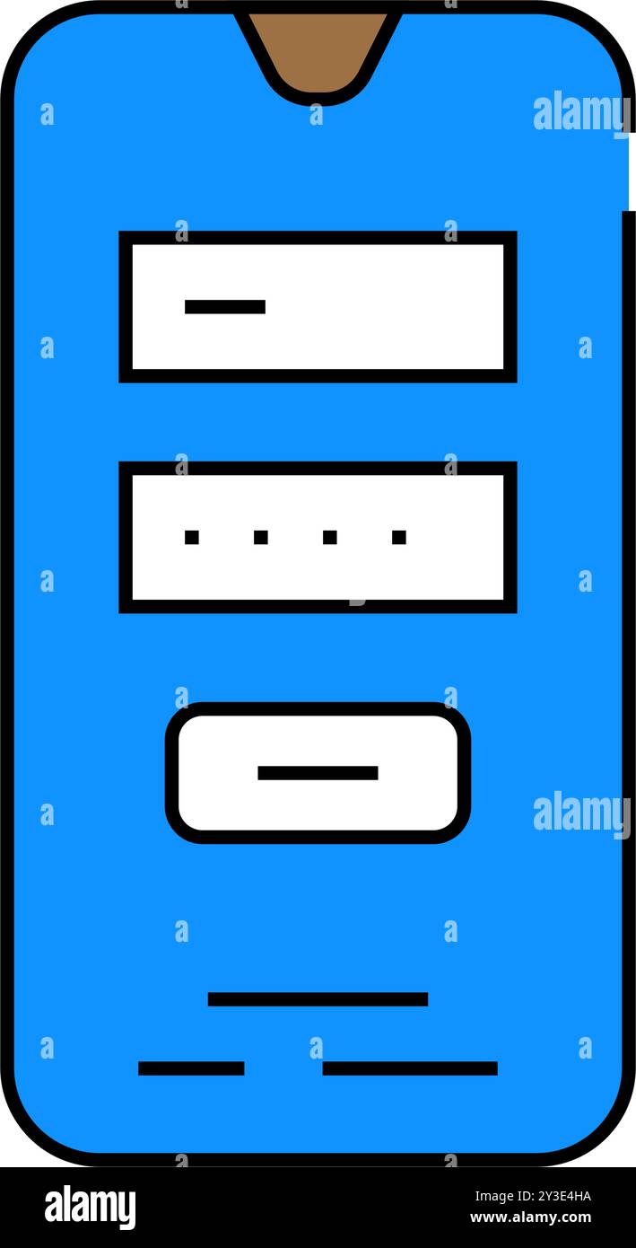 affordance ux ui design icon color illustration Stock Vector Image ...