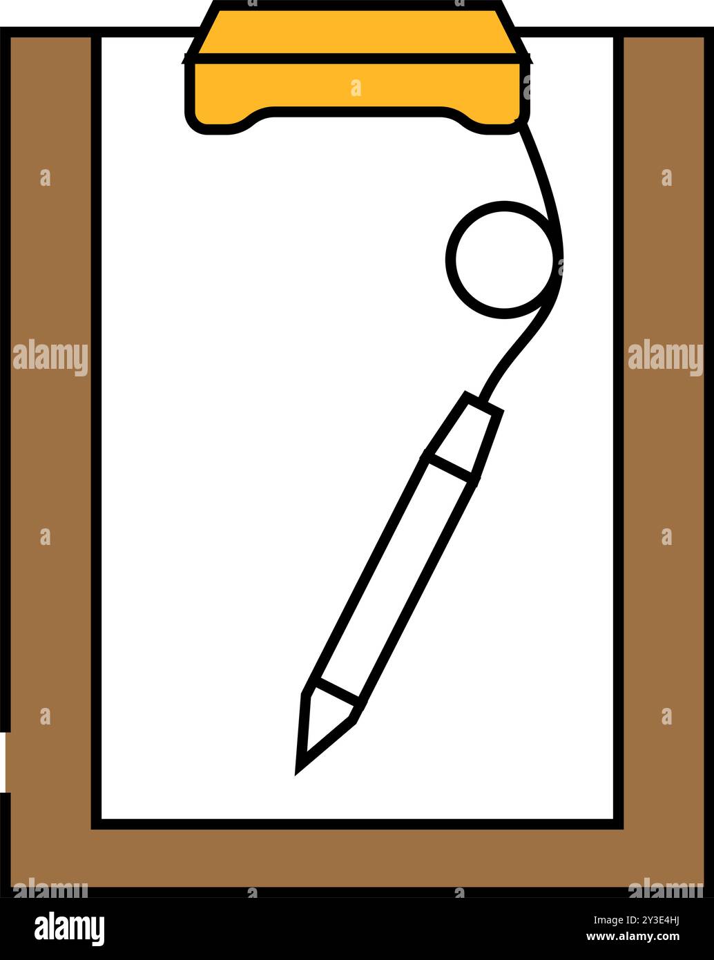 Clipboard pen list color Stock Vector Images - Alamy