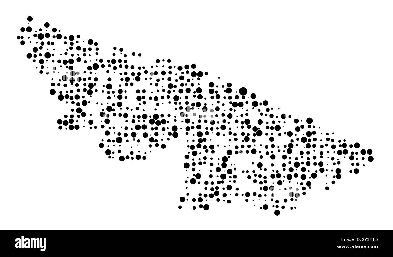 Symbol Map of the State Acre (Brazil) showing the territory with a ...