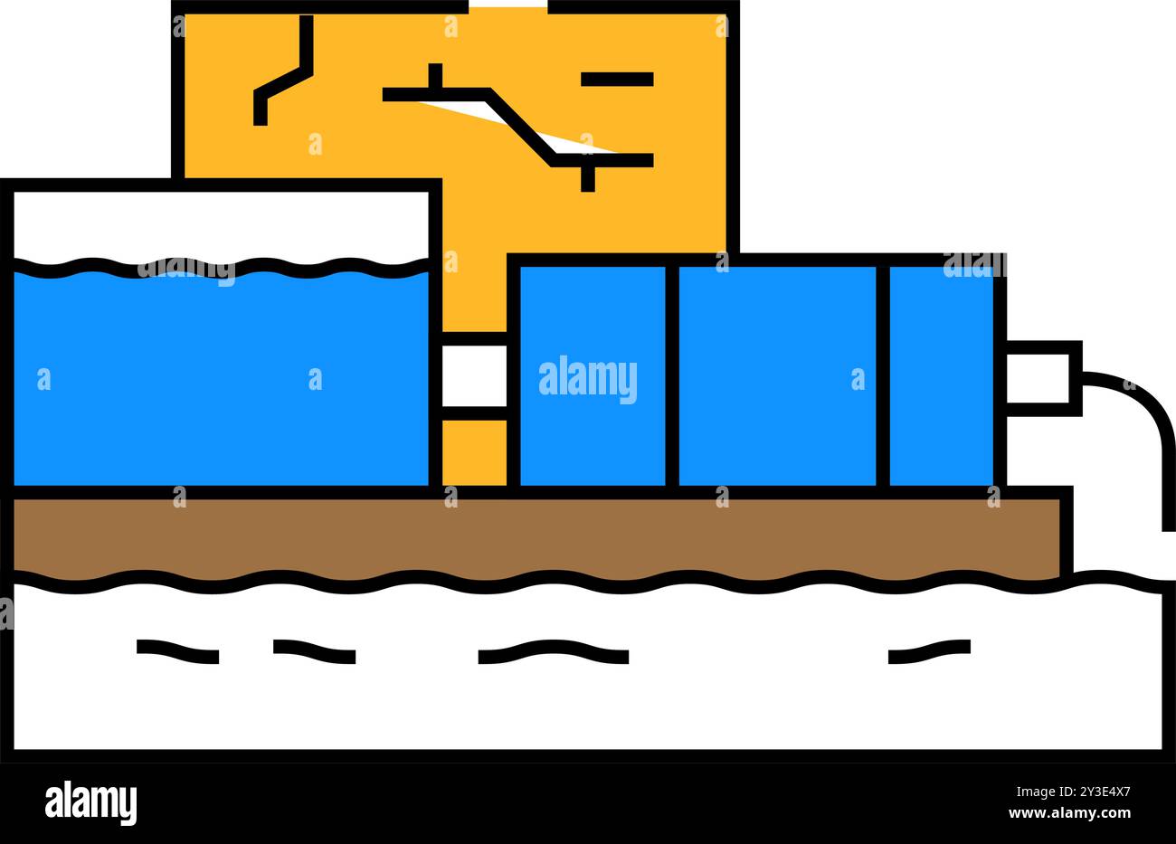 marine sewage treatment icon color illustration Stock Vector Image ...