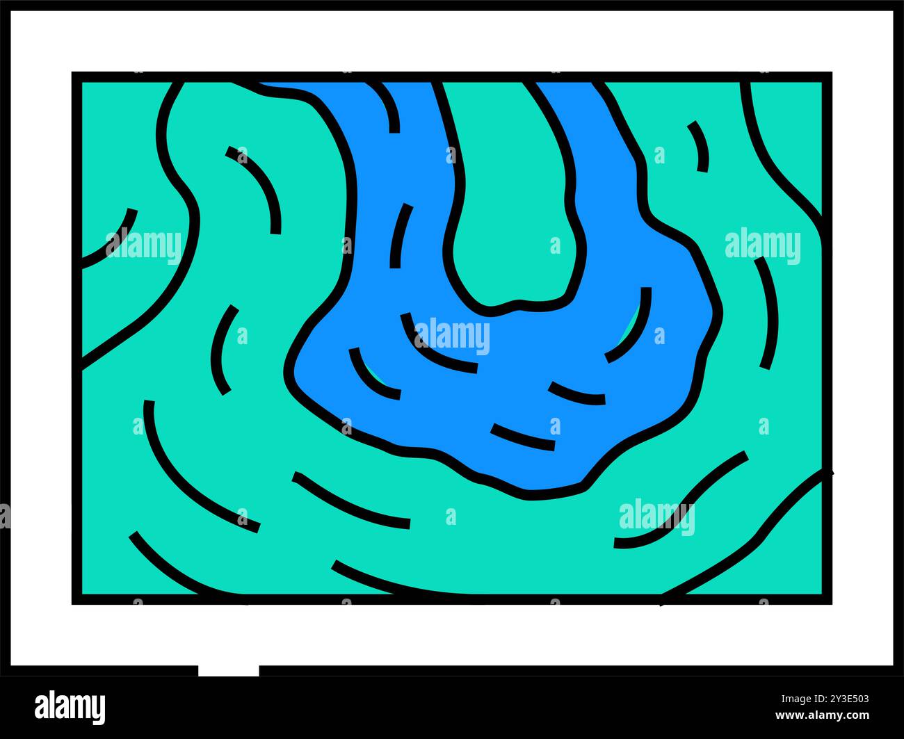 hydrogeological maps hydrogeologist icon color illustration Stock ...