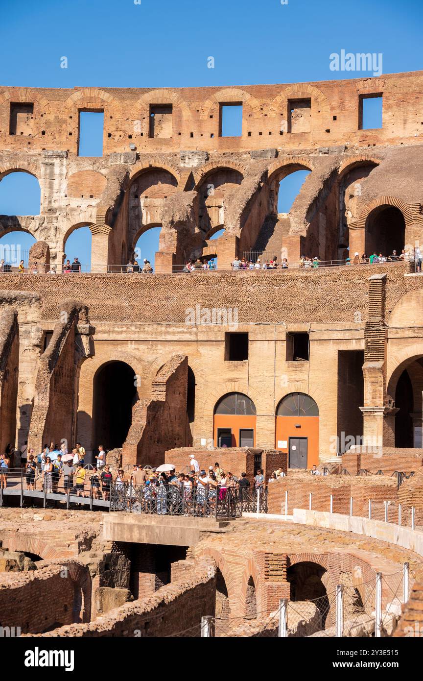 Rome, Italy - August 13, 2024: Large crowds inside the landmark ...