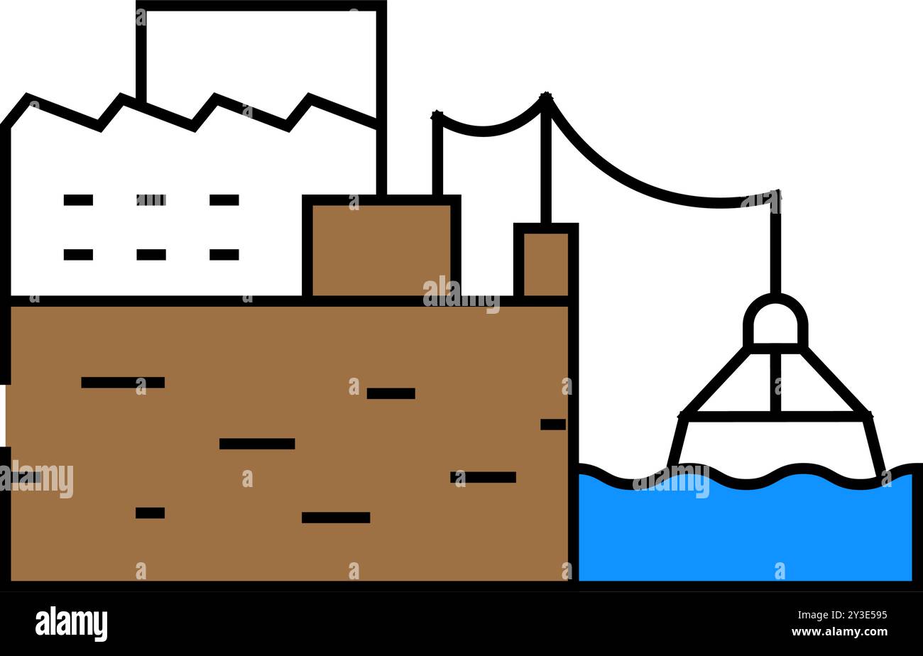 coastal power tidal power icon color illustration Stock Vector Image ... coastal power tidal power icon color illustration Stock Vector Image ...