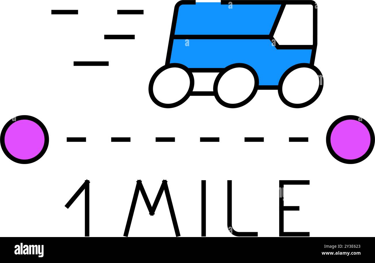 last mile delivery icon color illustration Stock Vector Image & Art - Alamy