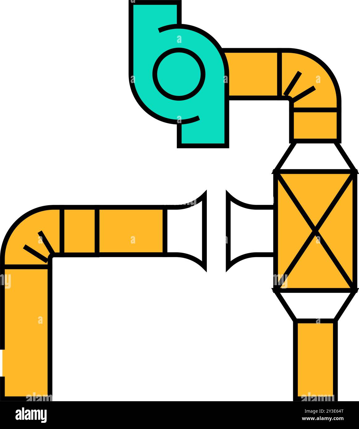 exhaust system ventilation icon color illustration Stock Vector Image ...