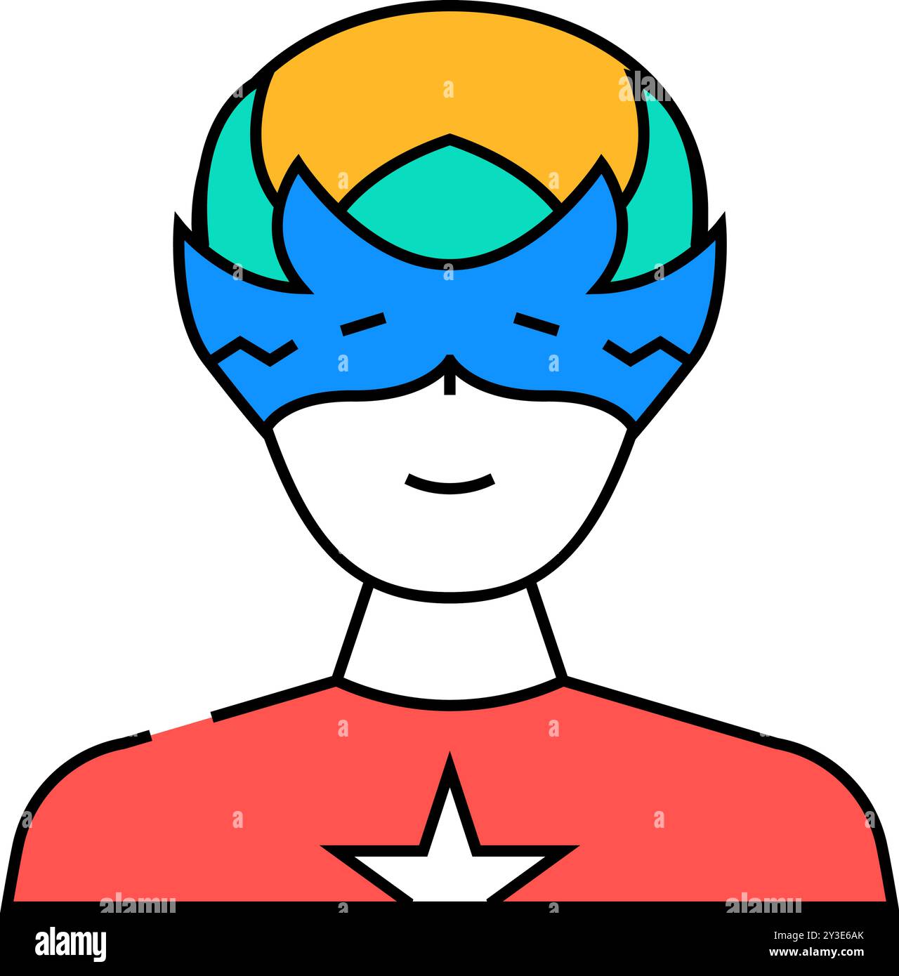 hero mask face icon color illustration Stock Vector Image & Art - Alamy