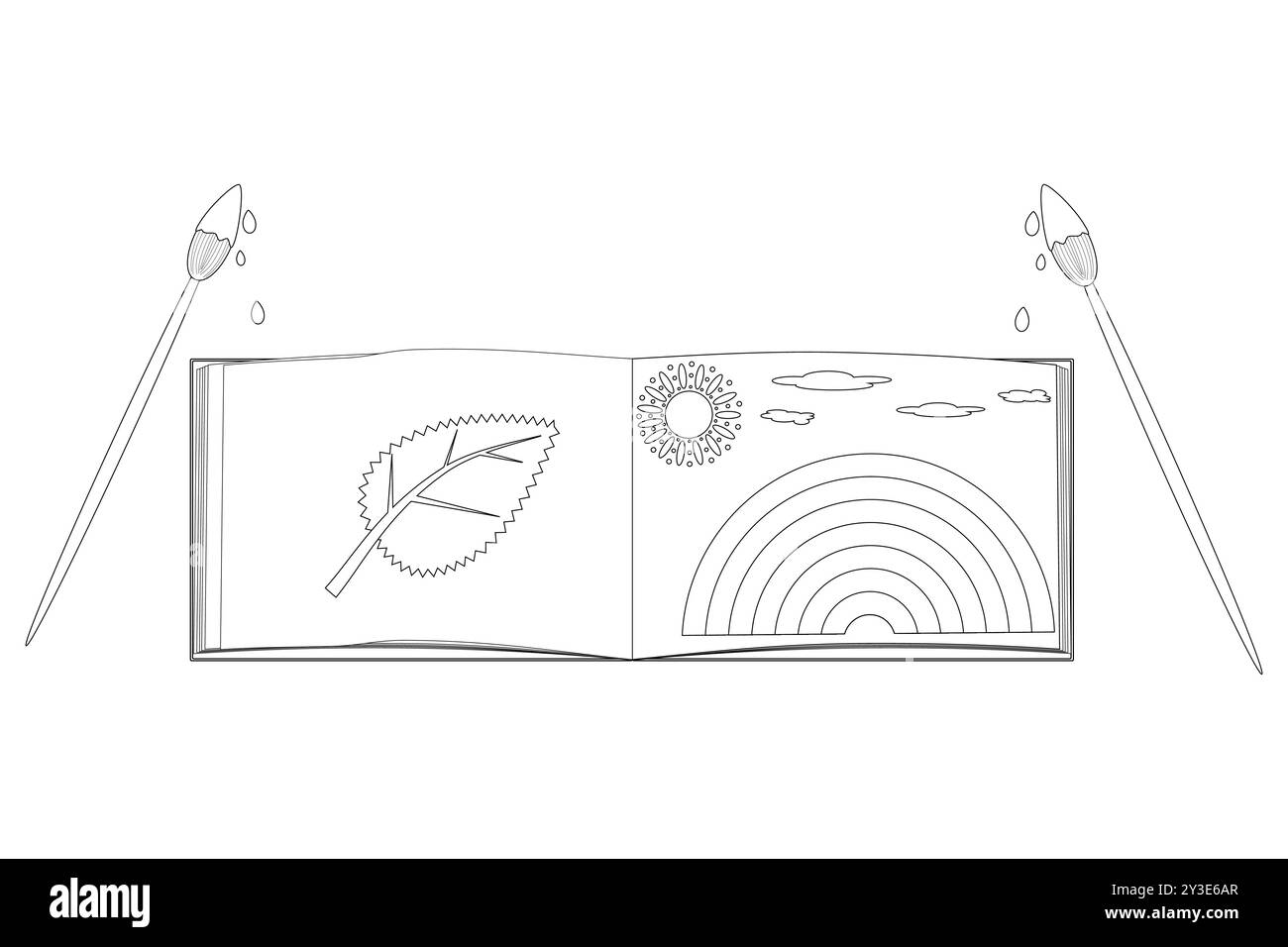 Dripping brushes Stock Vector Images - Alamy
