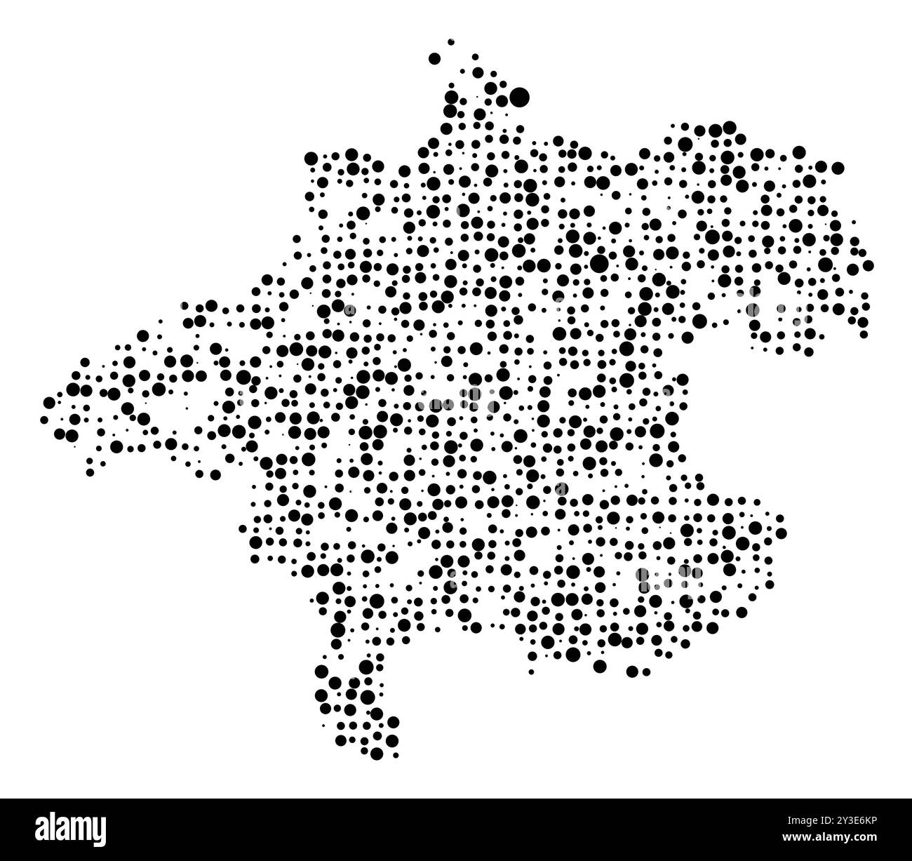 Symbol Map of the Bundesland Oberoesterreich (Austria) showing the ...