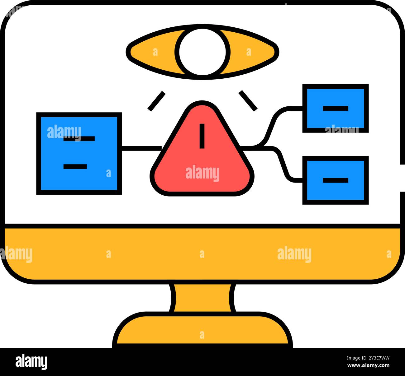 monitoring risk icon color illustration Stock Vector Image & Art - Alamy