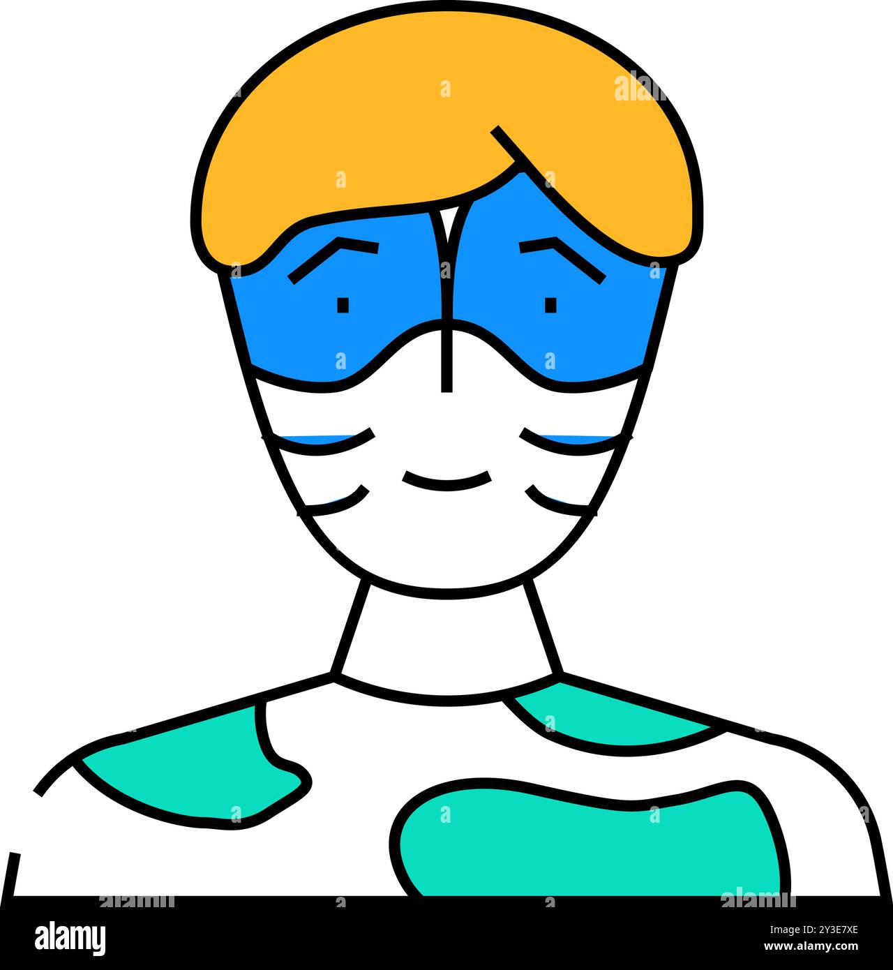 painting mask face icon color illustration Stock Vector Image & Art - Alamy