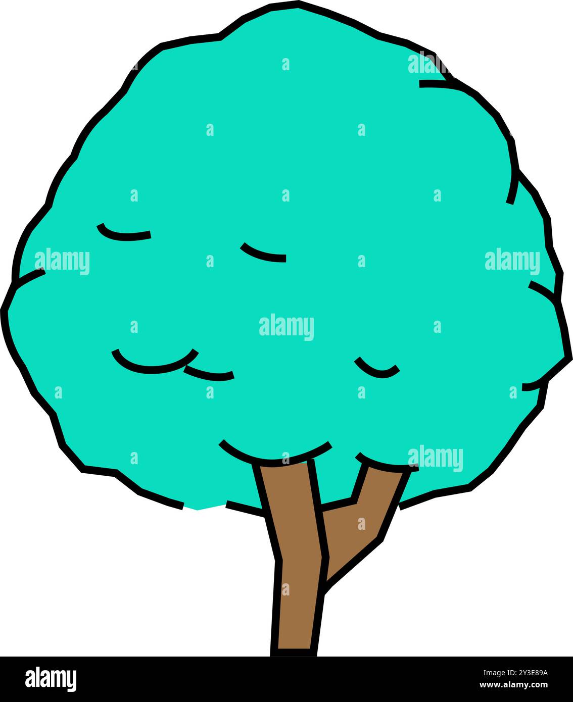 neem tree jungle amazon icon color illustration Stock Vector Image ...