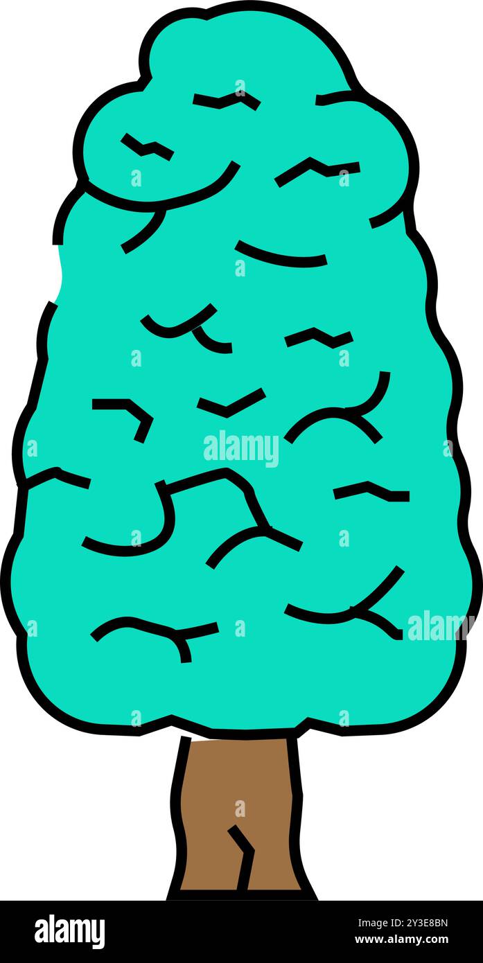 kauri tree jungle amazon icon color illustration Stock Vector Image ...