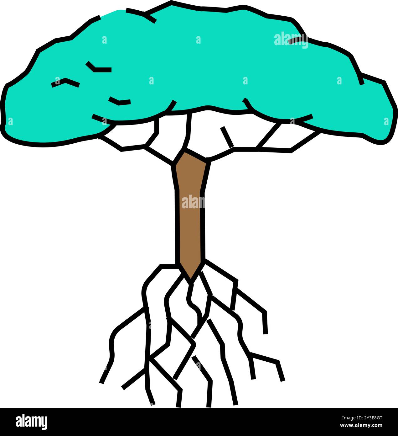 mangrove tree icon color illustration Stock Vector Image & Art - Alamy