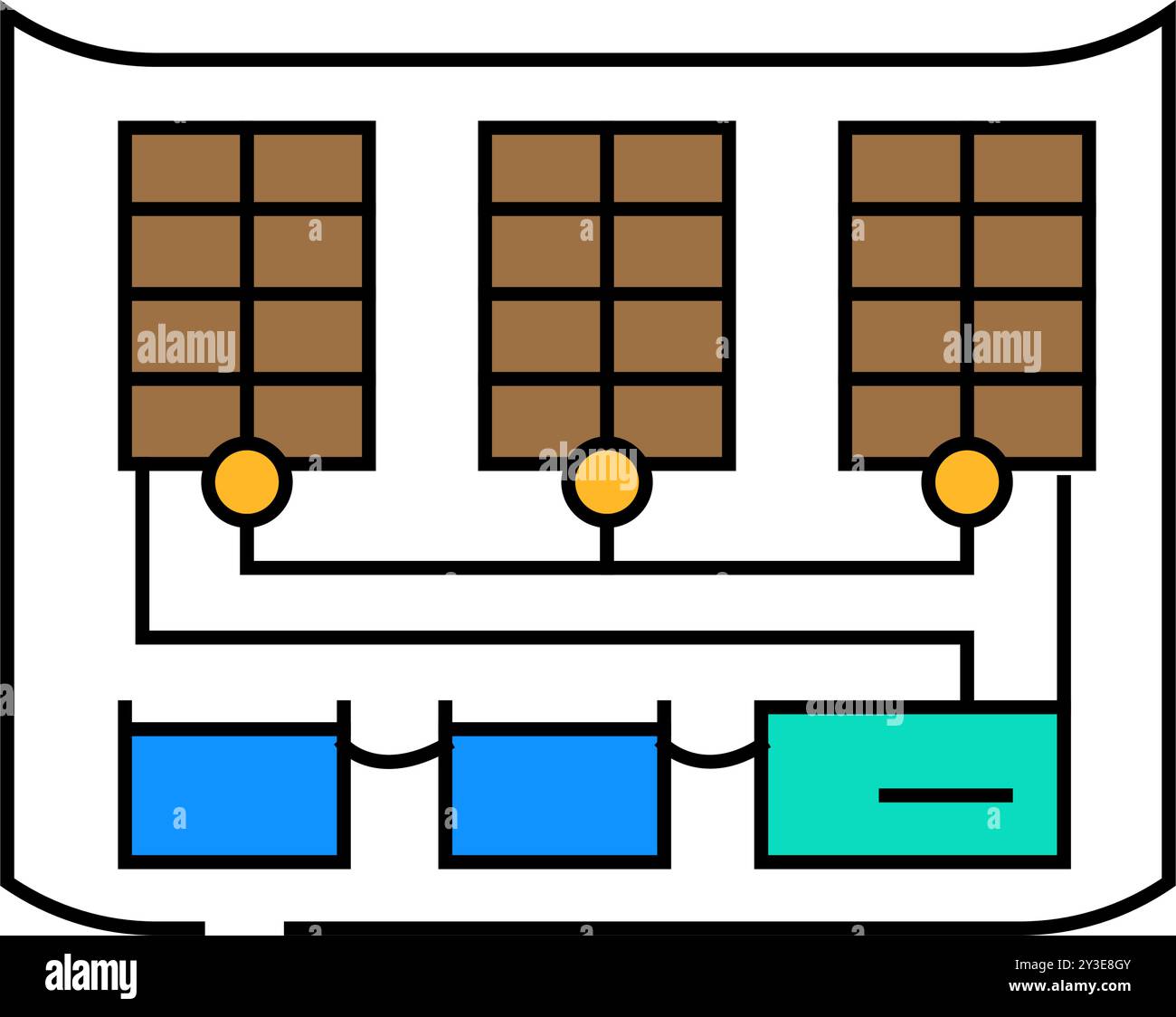 panel installation solar icon color illustration Stock Vector Image ...