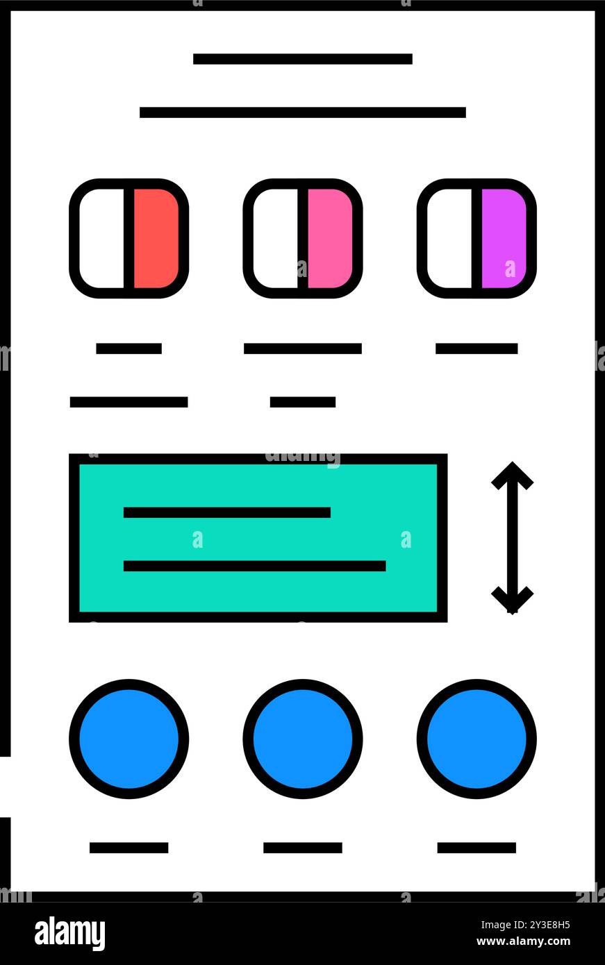 style guides technical writer icon color illustration Stock Vector ...