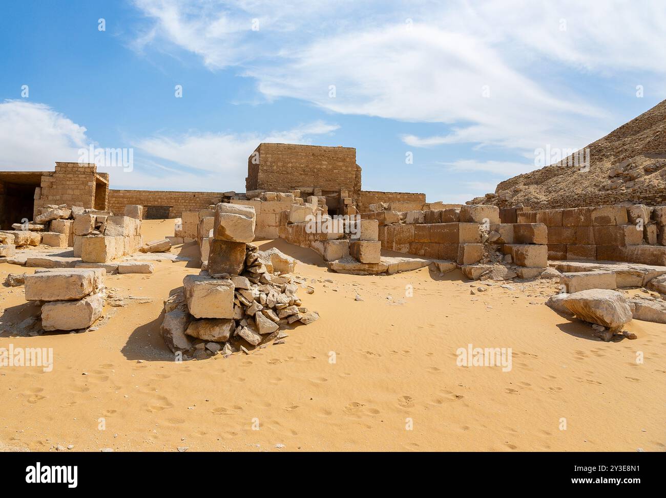 Egypt, Saqqara South, king Pepi II funerary temple Stock Photo - Alamy