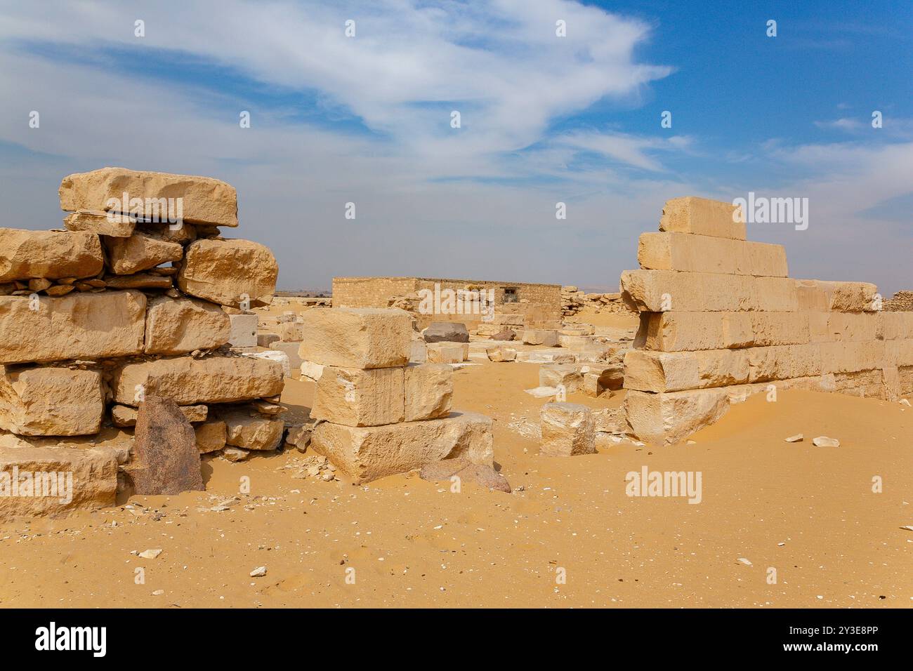Egypt, Saqqara South, king Pepi II funerary temple Stock Photo - Alamy