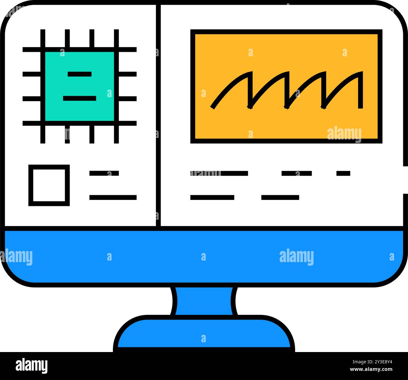 hardware diagnosis repair computer icon color illustration Stock Vector ...