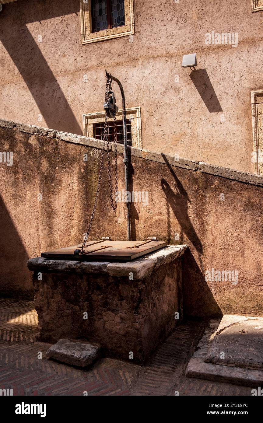 Old water well inside Mausoleum of Hadrian, also known as Castel Sant ...