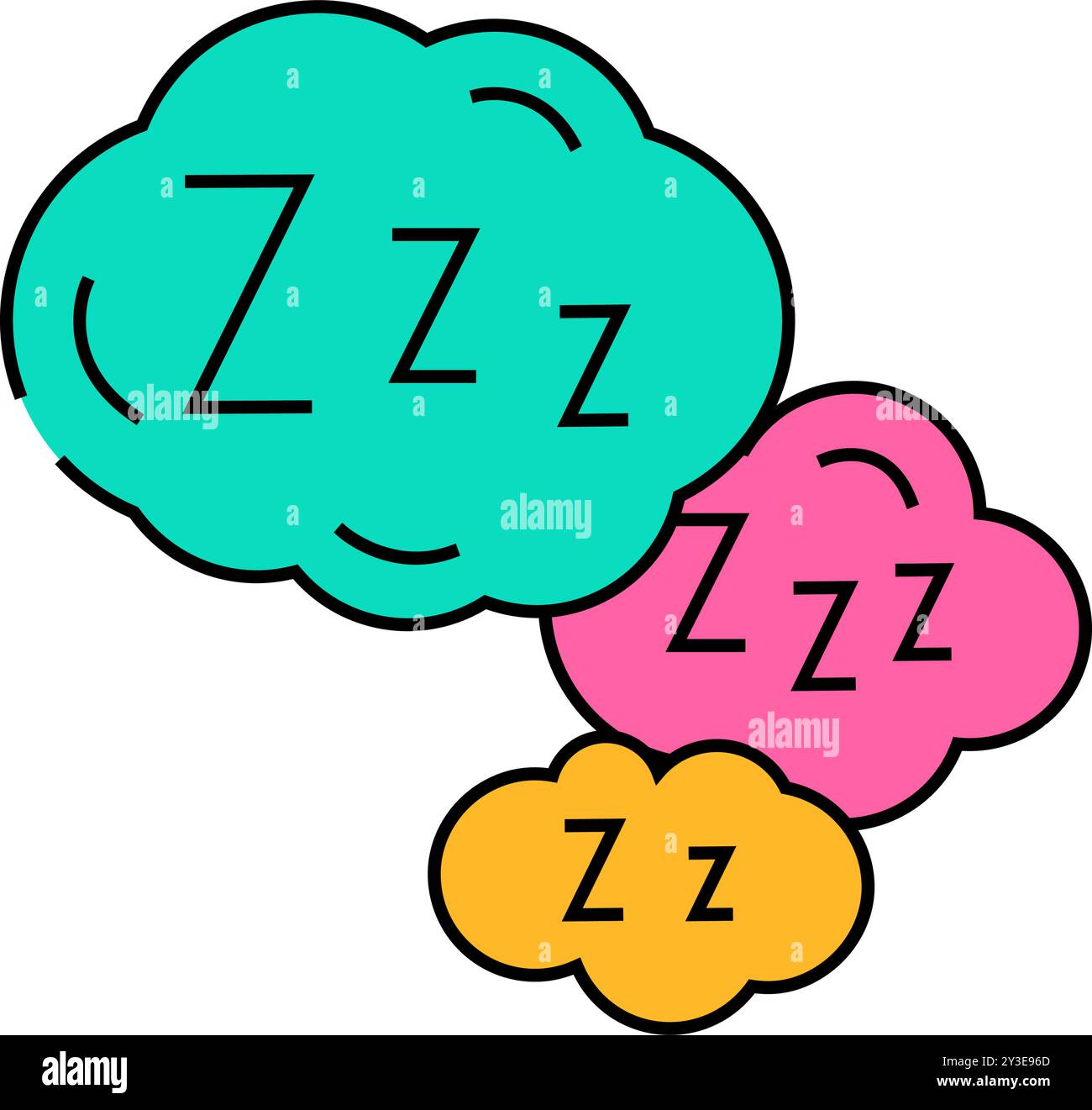 snoring sleep night icon color illustration Stock Vector Image & Art ...