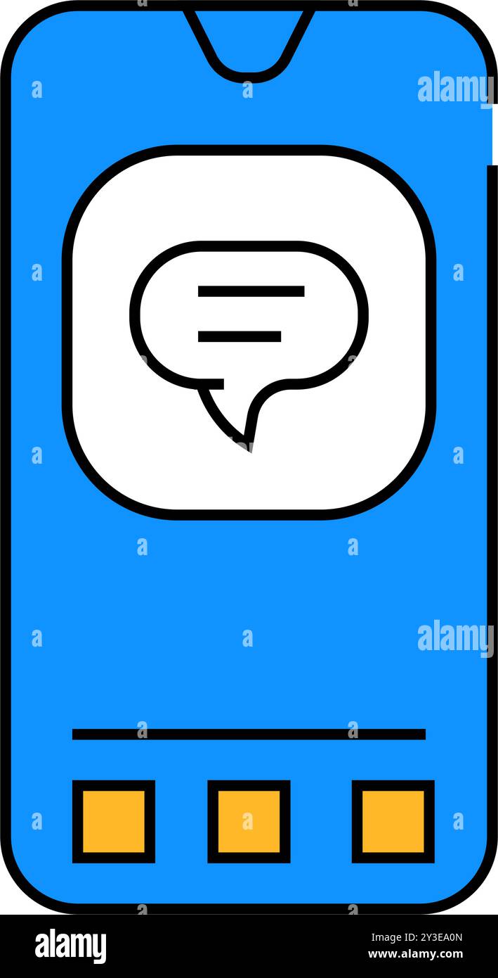 chat social media icon color illustration Stock Vector Image & Art - Alamy