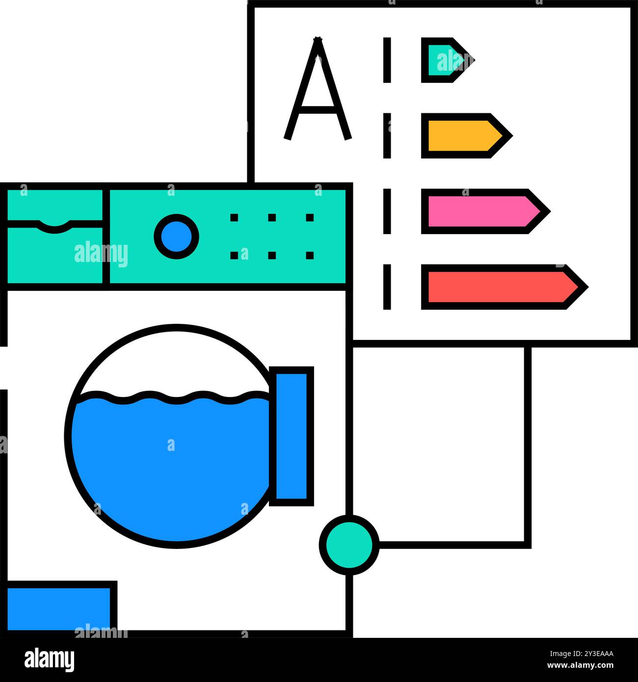 appliances energy efficient icon color illustration Stock Vector Image ...