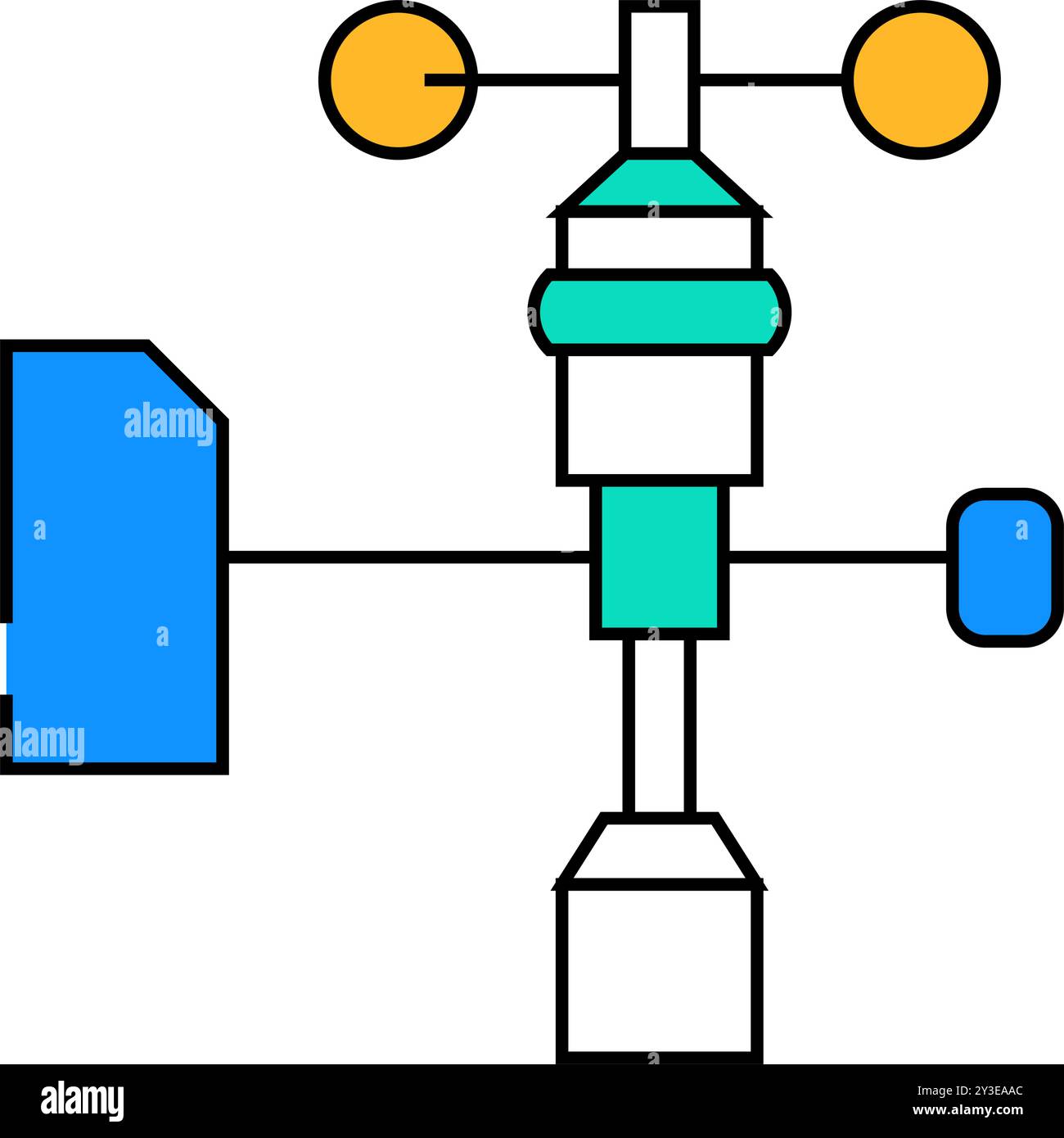 measurement wind turbine icon color illustration Stock Vector Image ...