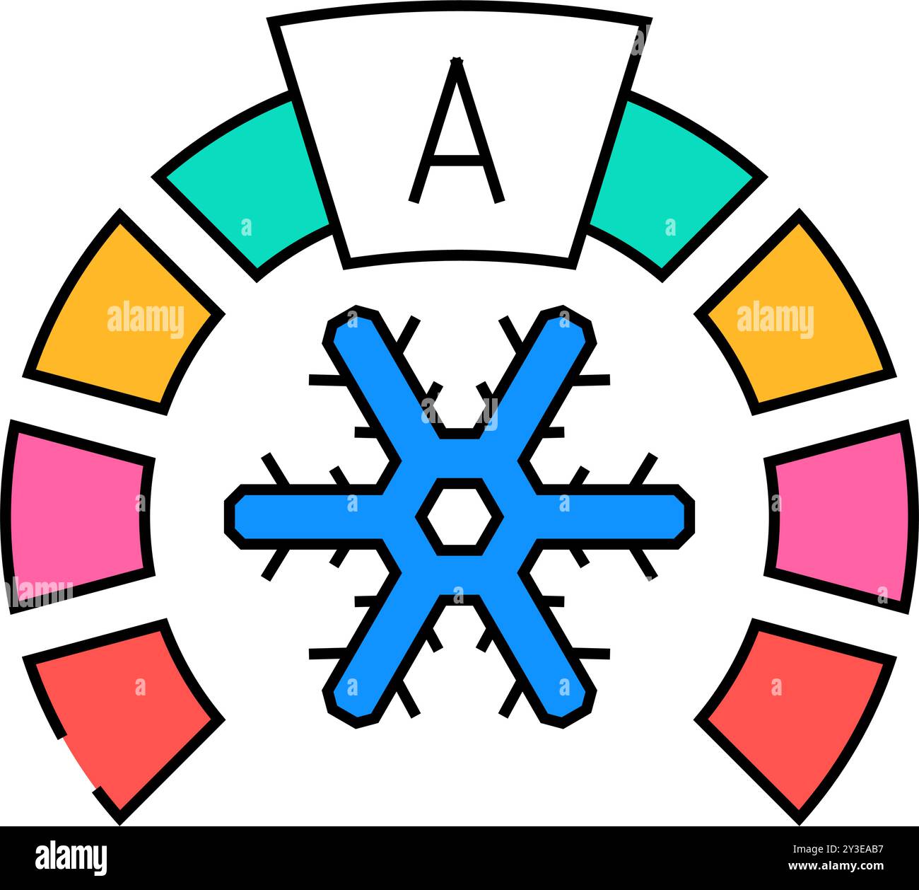 cooling energy efficient icon color illustration Stock Vector Image ...