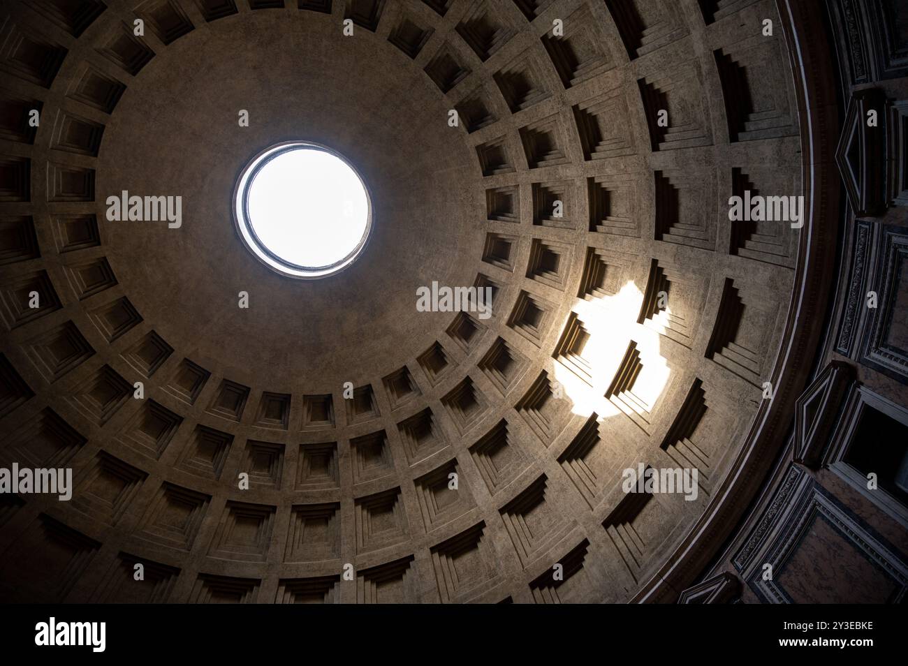 Rome, Italy - August 15, 2024: Inside the Pantheon in Rome, the famous ...