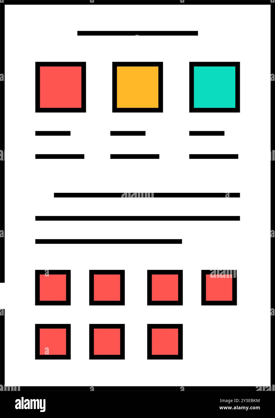 style guide ux ui design icon color illustration Stock Vector Image & Art - Alamy