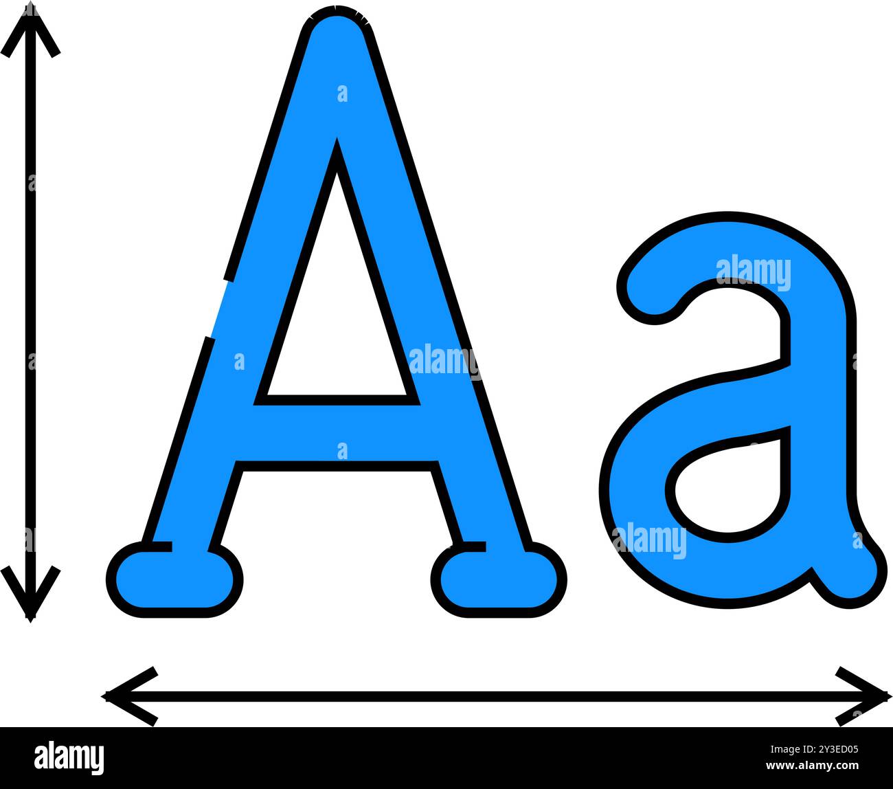 typography ux ui design icon color illustration Stock Vector Image ...