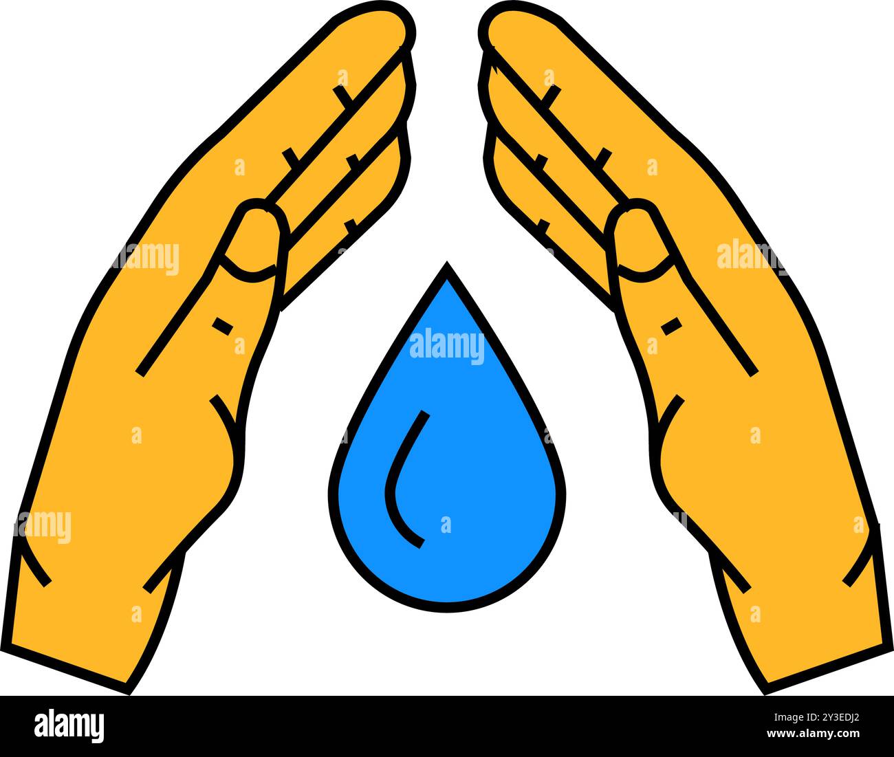water conservation green living icon color illustration Stock Vector ...