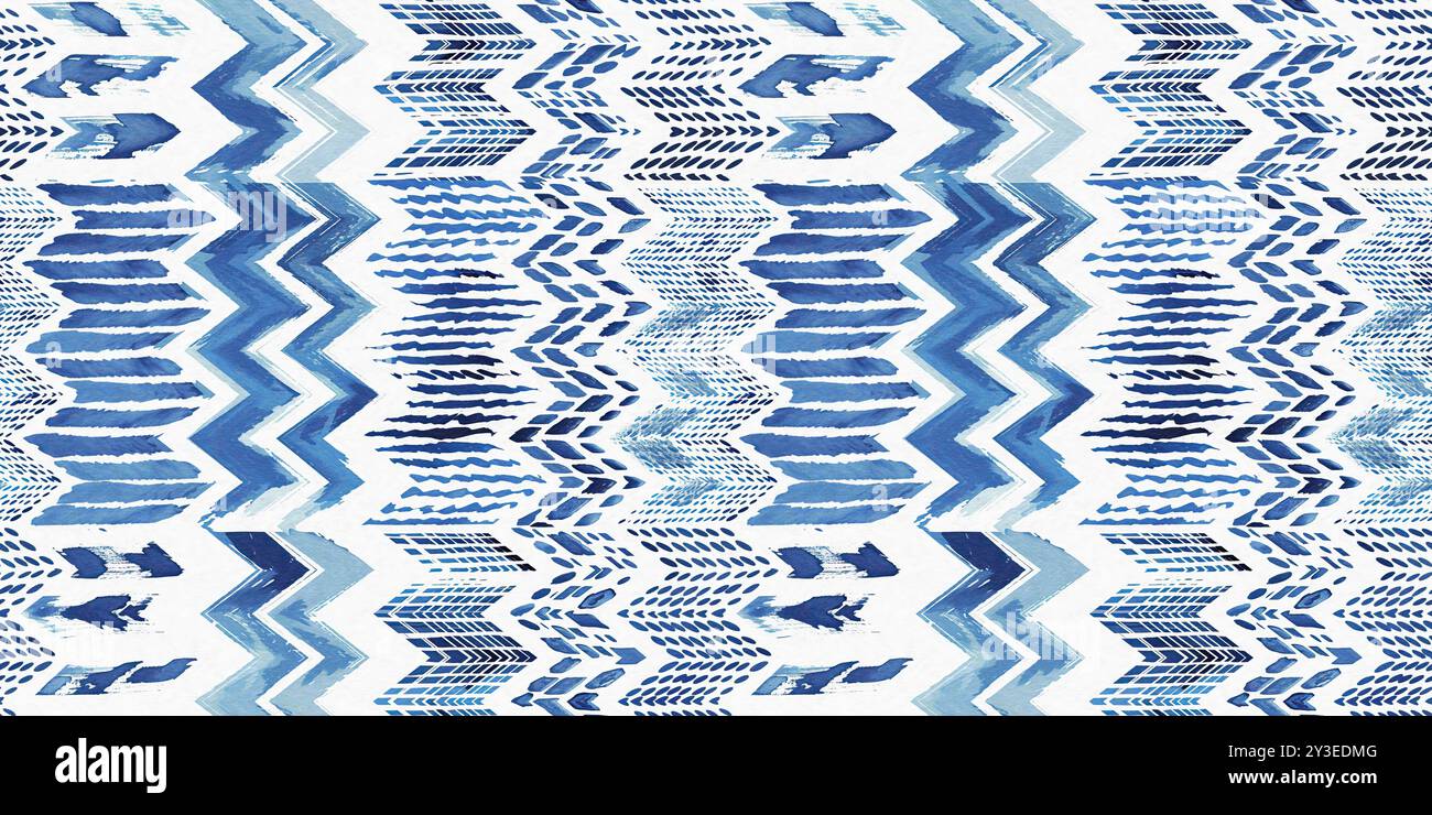 Modern coastal living printed textile decor in seamless banner tape ...