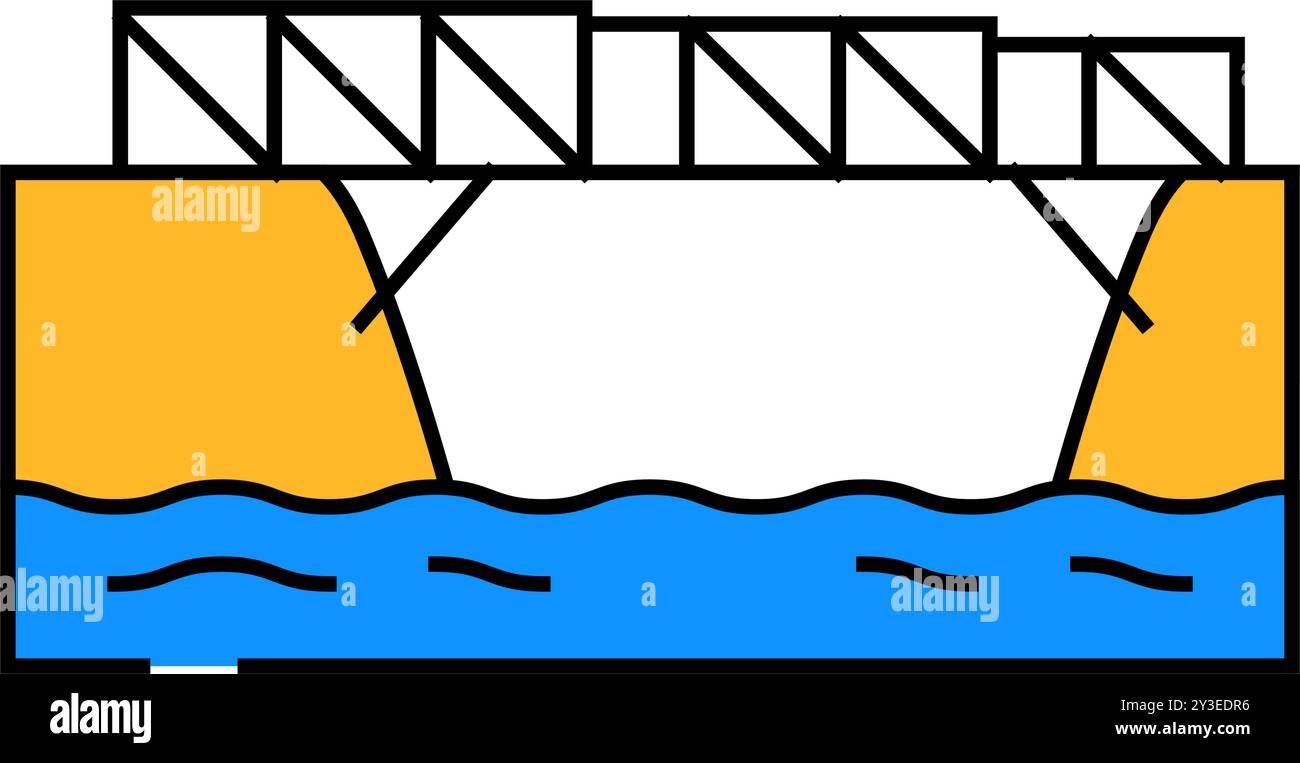 bailey bridge icon color illustration Stock Vector Image & Art - Alamy